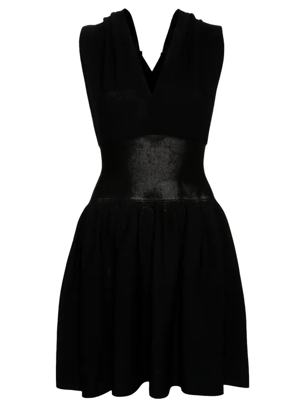 Iceberg Logo-embossed Knitted Dress - Black