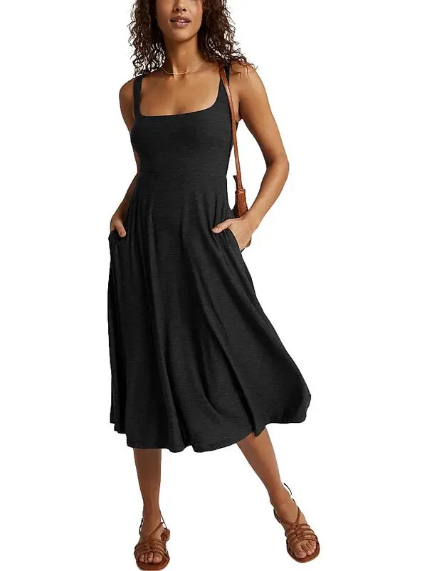 Beyond Yoga Featherweight At The Ready Square Neck Dress - Darkest Night