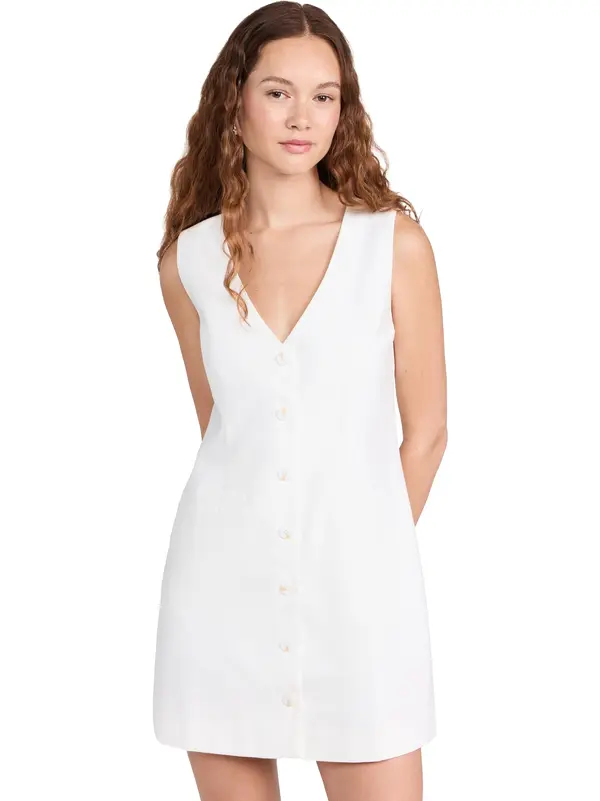 O.P.T Akiya Vest Mini Dress - White