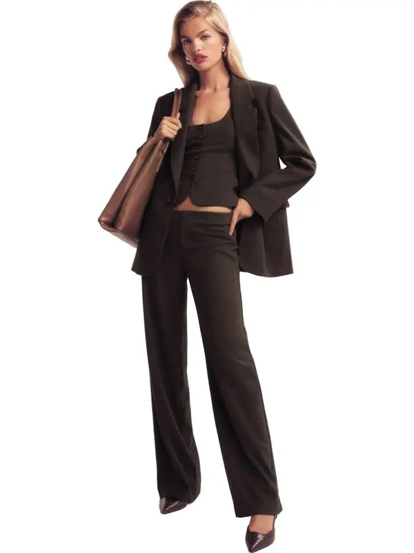 REFORMATION Vida Low Rise Short Pant - Brown