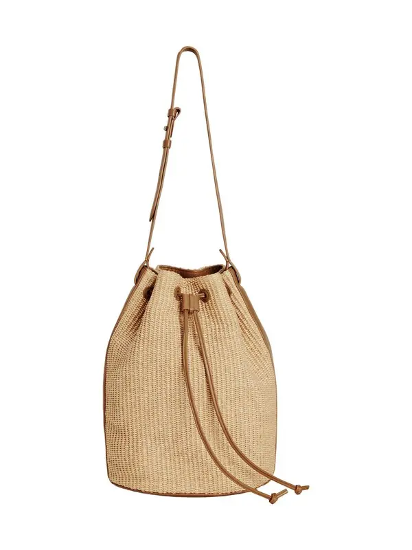 REFORMATION Medium Ornella Bucket Bag - Natural