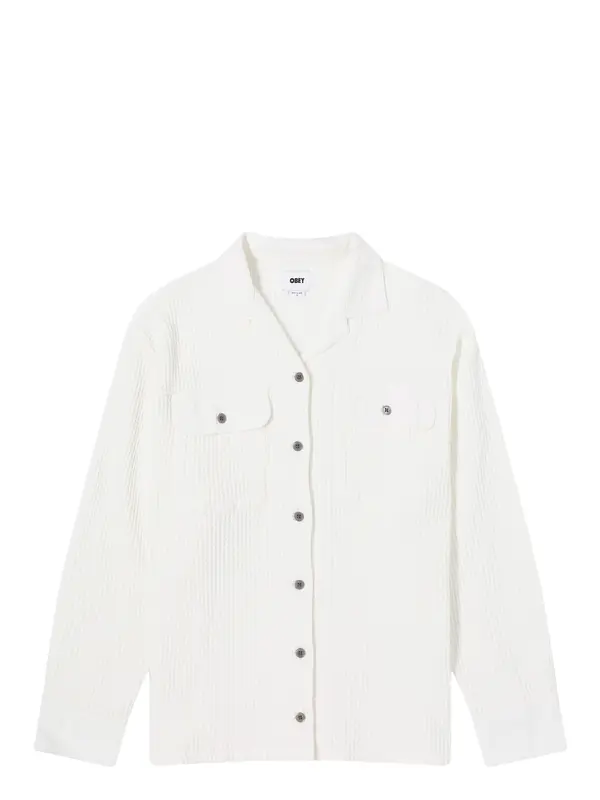 Obey Camille Waffle Shirt - Muted White