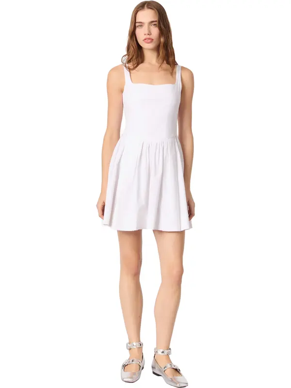 Maje Cotton Mini Dress - White