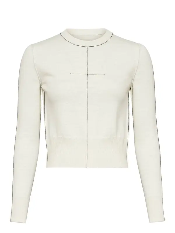 MAISON MARGIELA Contrasting-border Jumper - Neutrals