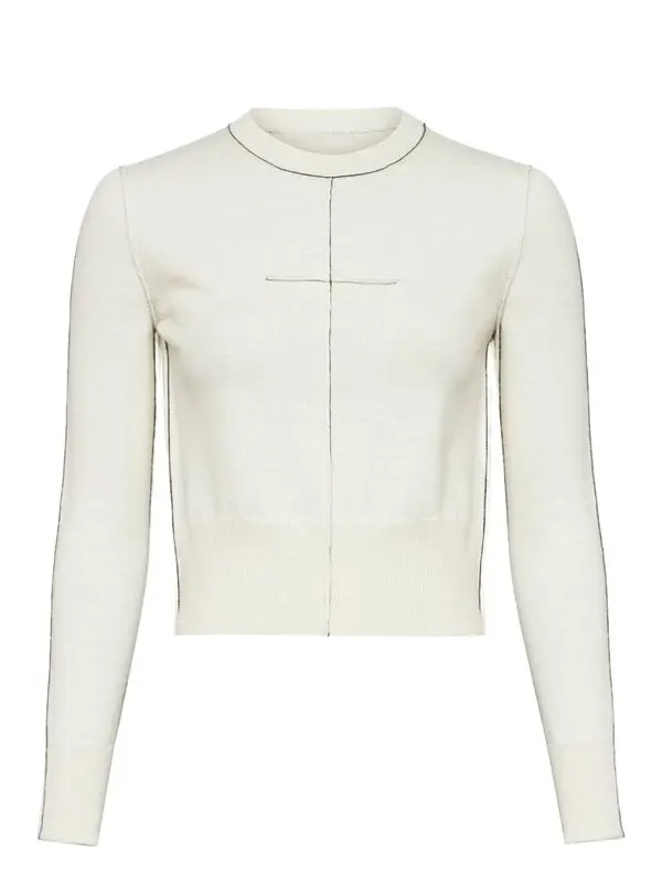 MAISON MARGIELA Contrasting-border Jumper - Neutrals