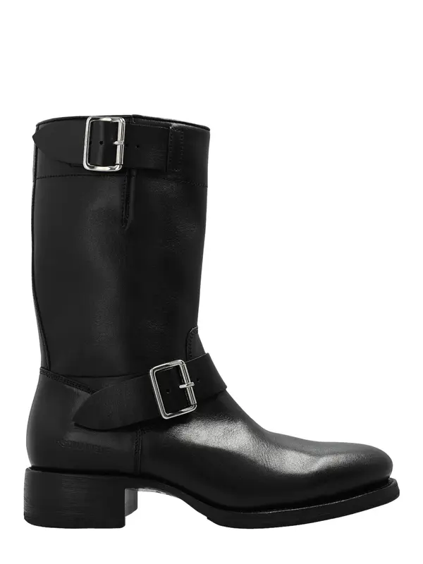 Dsquared2 Buckled Leather Boots - Black