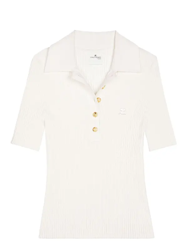 COURREGES Signature Polo Shirt - White