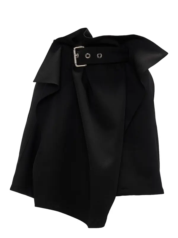 JW Anderson Asymmetric Draped Mini Skirt - Black