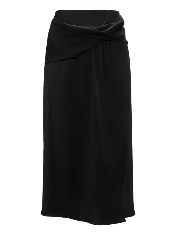 JW Anderson Draped Midi Skirt - Black