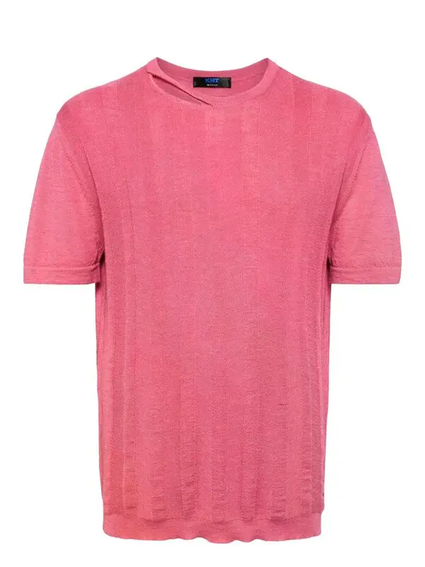 Kiton Ribbed-knit T-shirt - Pink