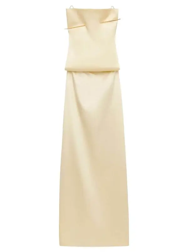 Loewe Open-back Silk Maxi Dress - Neutrals