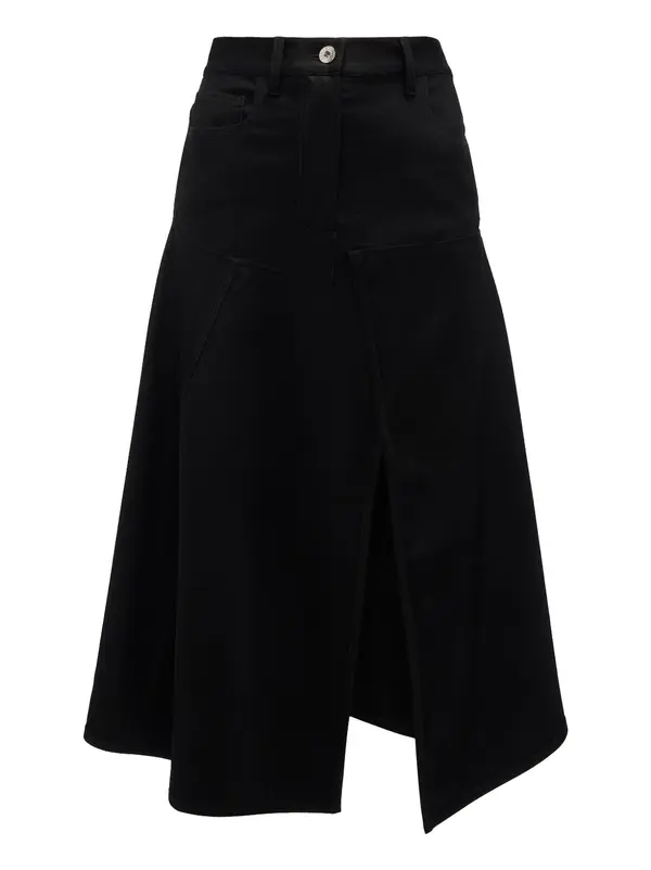 JW Anderson Hanky-hem Asymmetric Skirt - Black