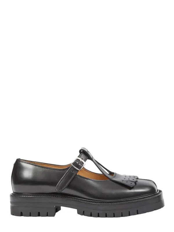 MAISON MARGIELA Tabi County Leather Mary Janes - Black