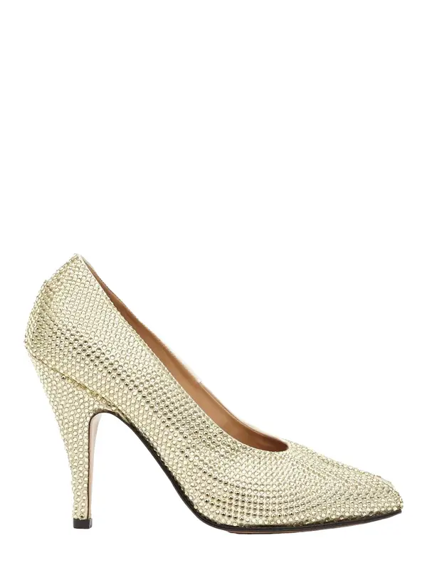 MAISON MARGIELA Tabi 110mm Rhinestone Pumps - Gold