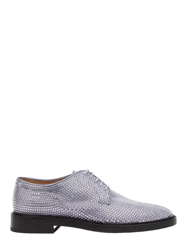 MAISON MARGIELA Tabi Rhinestone-embellished Derby Shoes - Purple