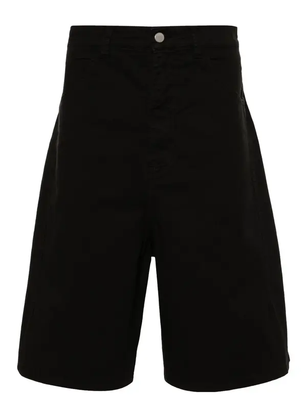 Andrea Ya'aqov Wide-leg Bermuda Shorts - Black