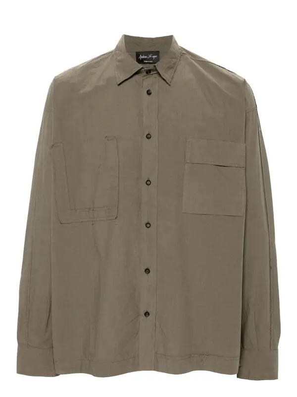 Andrea Ya'aqov Button-up Cotton Shirt - Green