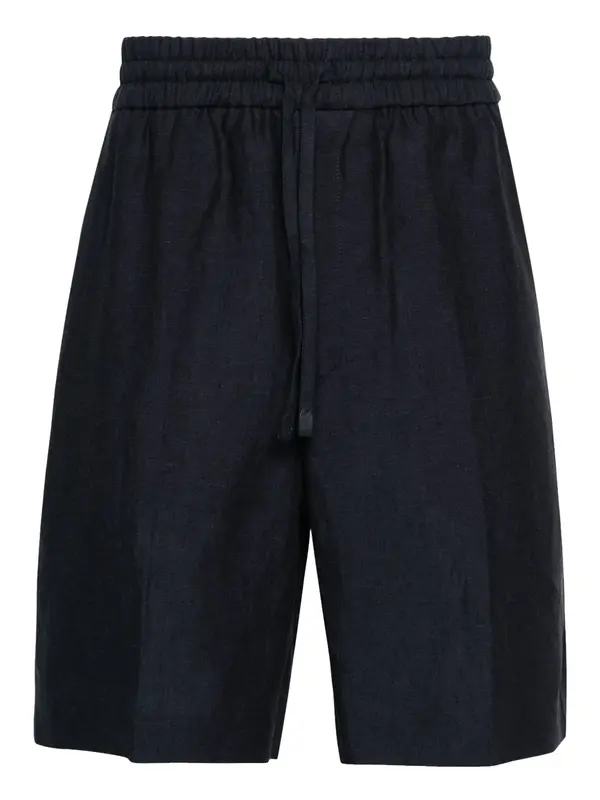 Brioni Asolo Linen Shorts - Blue