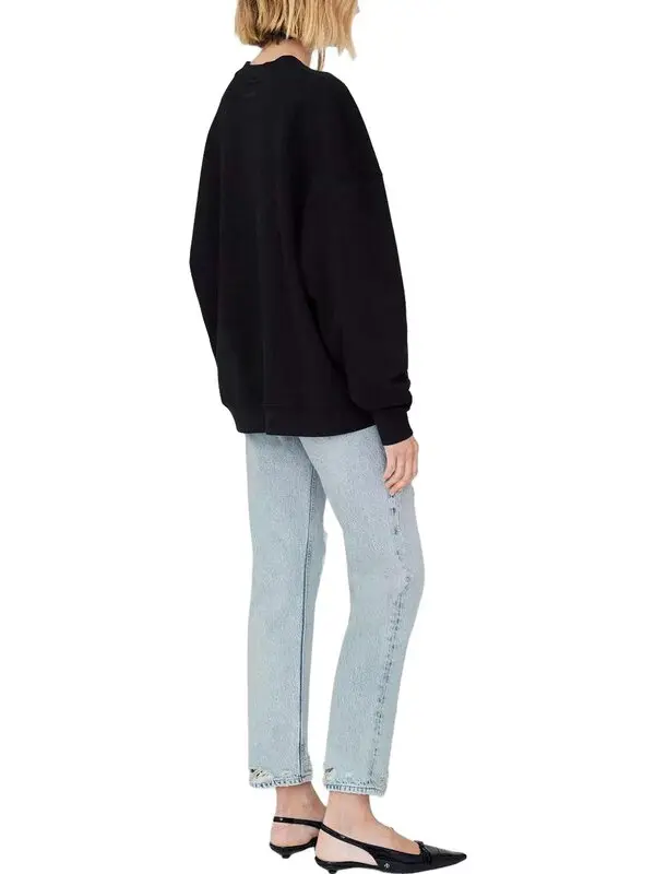 ANINE BING Miles Cotton Sweatshirt - Ebony