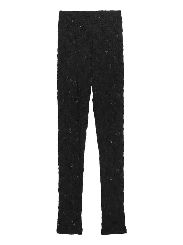 MSGM Lace Knitted Trousers - Black