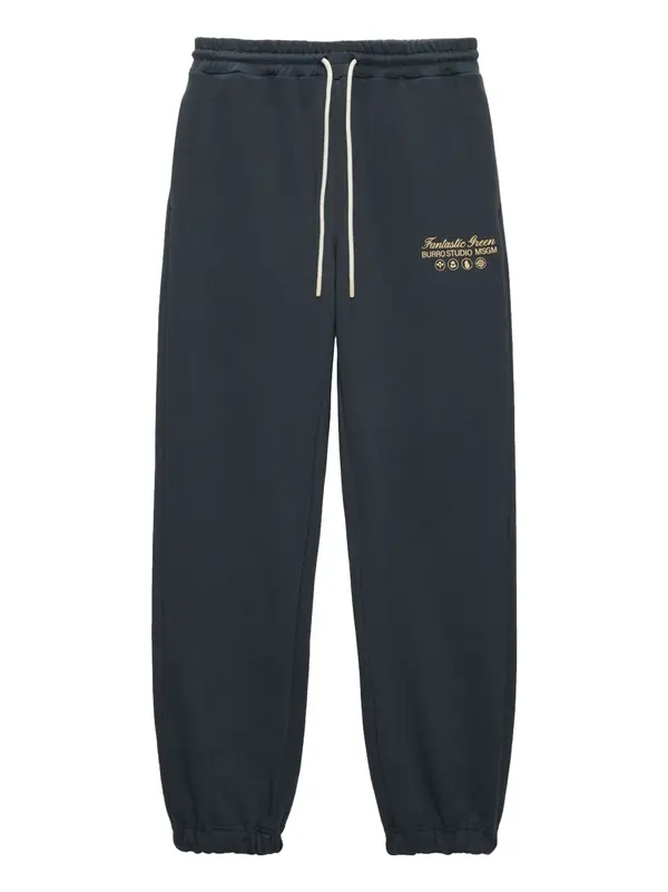 MSGM Logo-printed Jogging Trousers - Grey