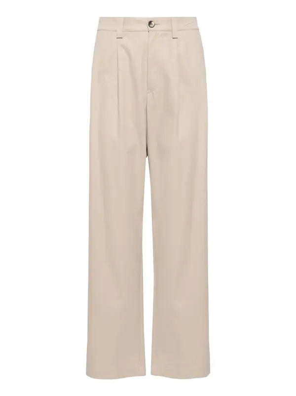 Sease Cotton Wide-leg Trousers - Neutrals