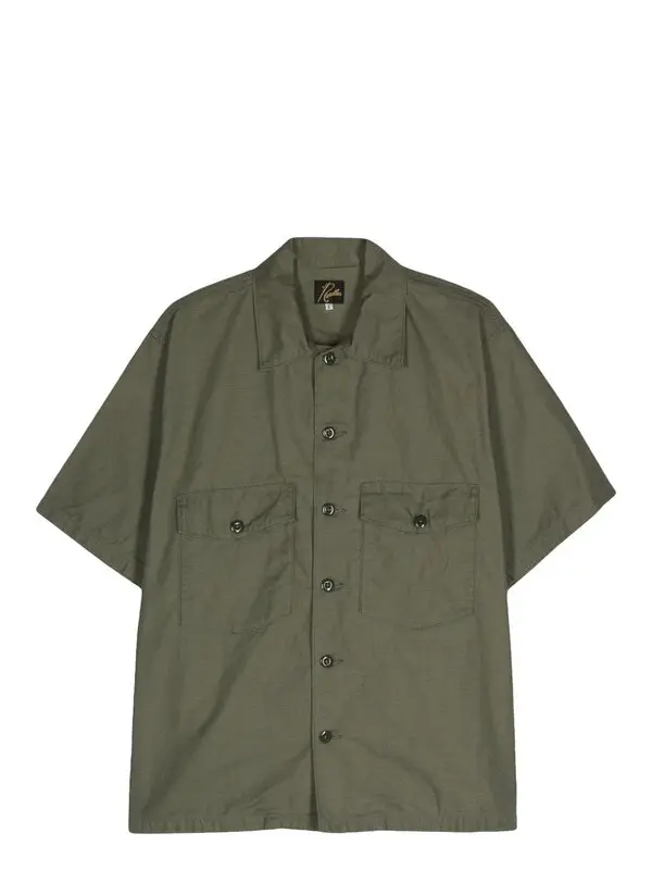 Needles Fatigue Short-sleeve Cotton Shirt - Green