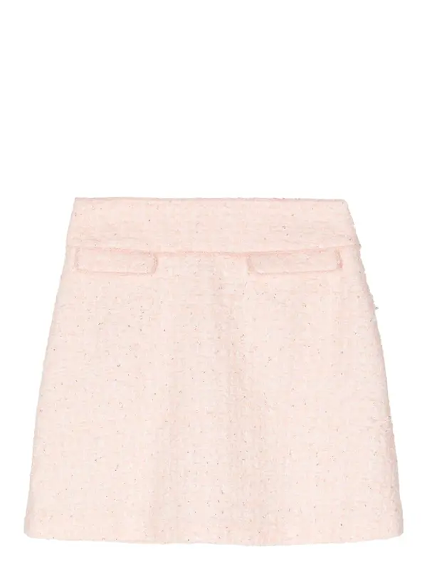 Shiatzy Chen Tweed A-line Mini Skirt - Pink