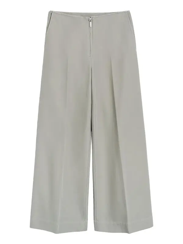 TOTEME Zip-front Wide-leg Trousers - Dove
