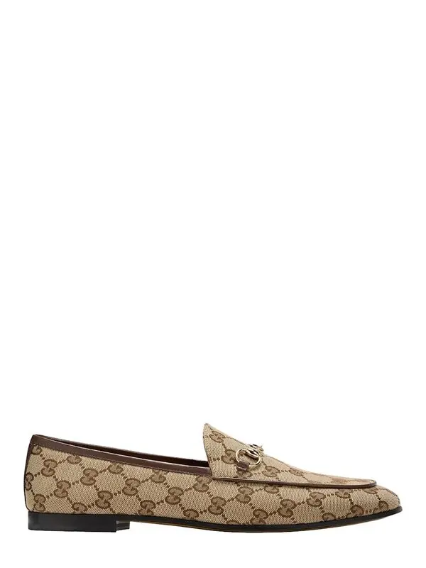 Gucci Gg Canvas Jordaan Loafers - Beige Ebony