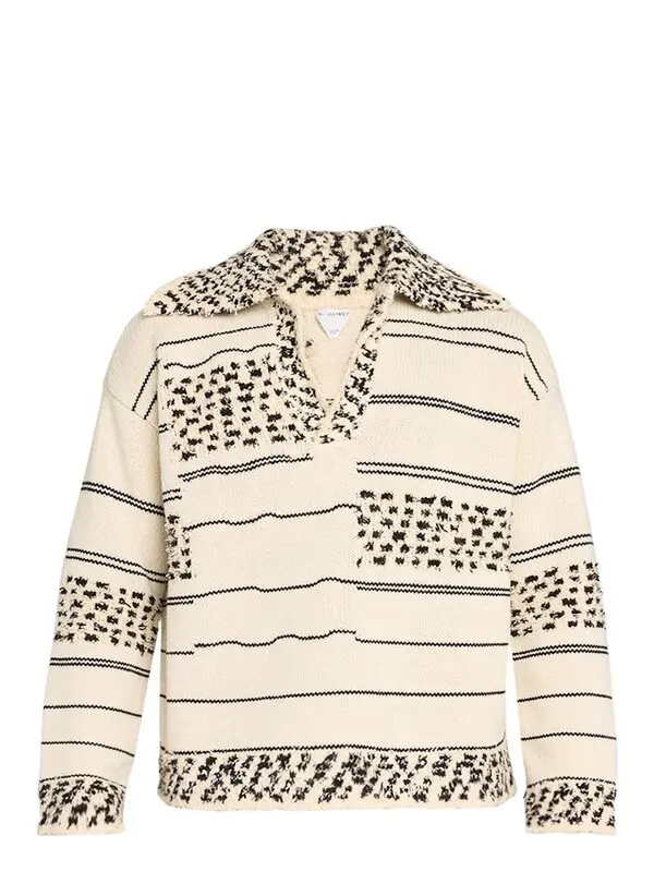 Bottega Veneta Striped Knit Sweater - Chalk Wht