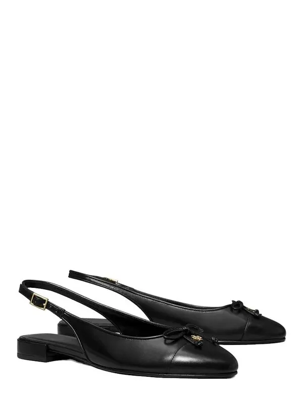 Tory Burch Cap-toe Slingback Pumps - Perfect Black/perfect Black