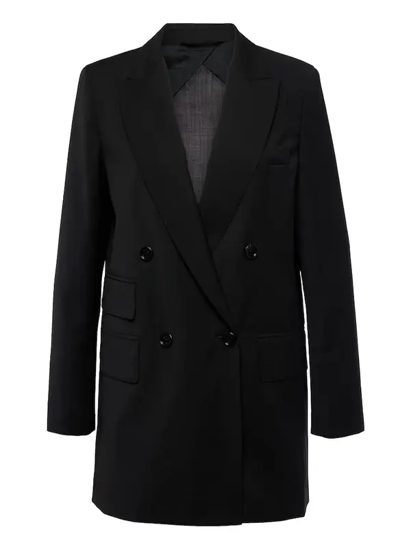 Max Mara Nebbie Virgin Wool Blazer - Black