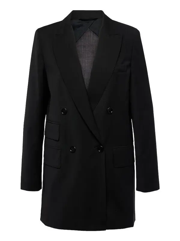 Max Mara Nebbie Virgin Wool Blazer - Black