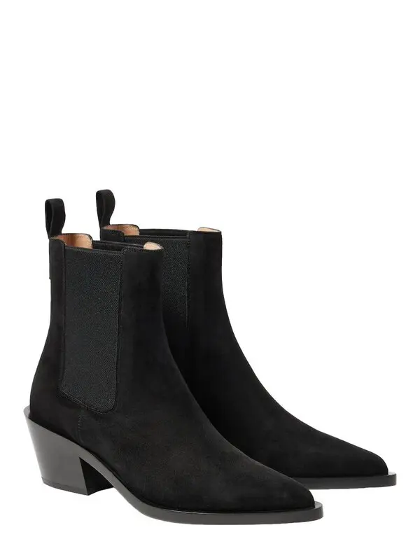 GIANVITO ROSSI Suede Ankle Boots - Black