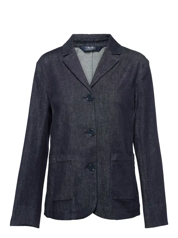 Max Mara Robin Denim Blazer - Blue