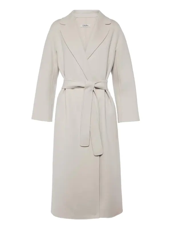 Max Mara Esturia Wool Wrap Coat - White