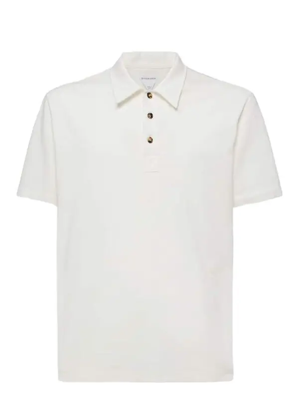 Bottega Veneta Cotton Piqué Polo Shirt - White