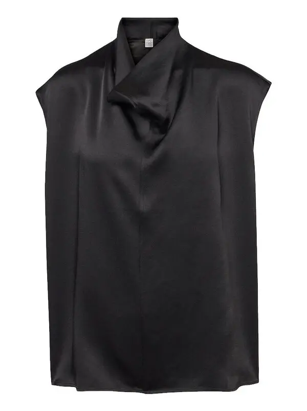 TOTEME Draped Top - Black