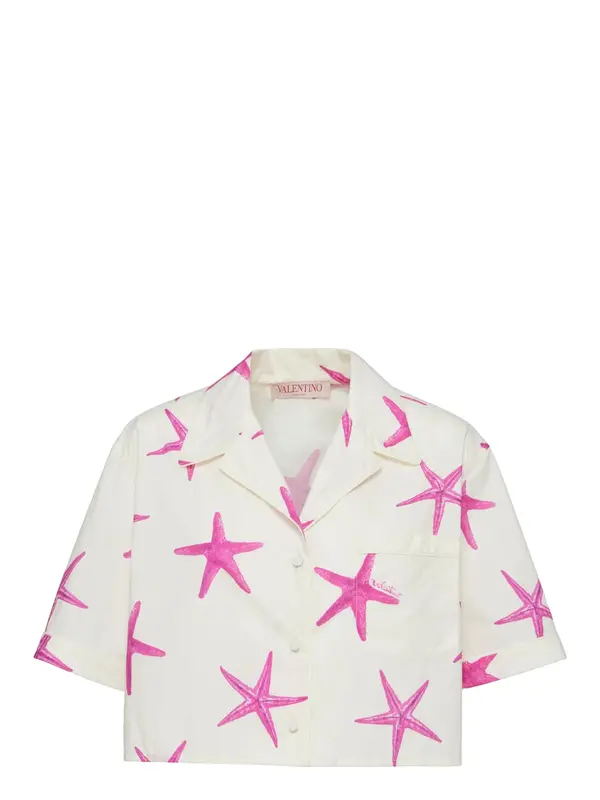 Valentino Garavani Starfish Cropped Shirt - White