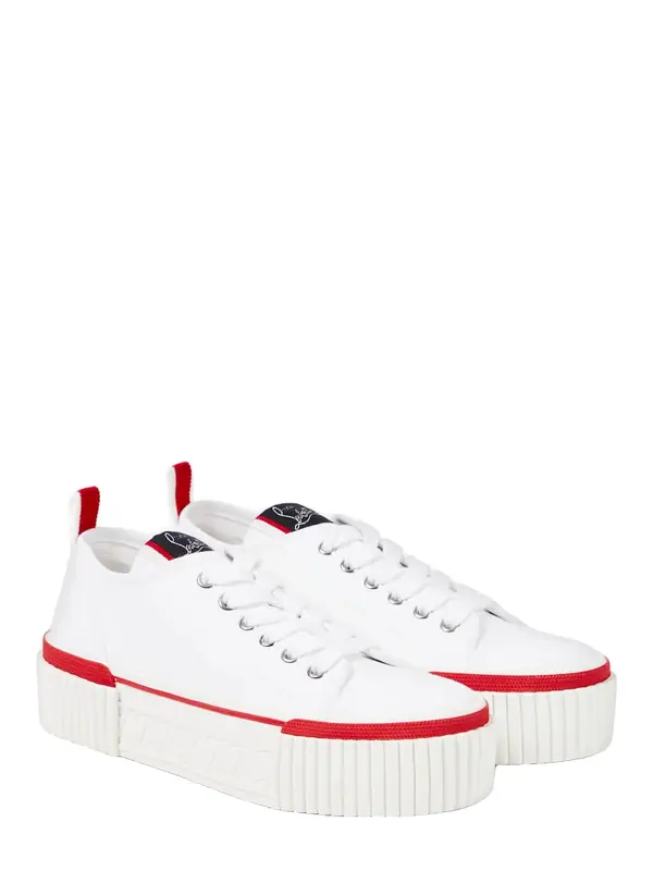 CHRISTIAN LOUBOUTIN Super Pedro Platform Sneakers - White