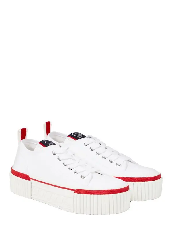 CHRISTIAN LOUBOUTIN Super Pedro Cl Platform Sneakers - White