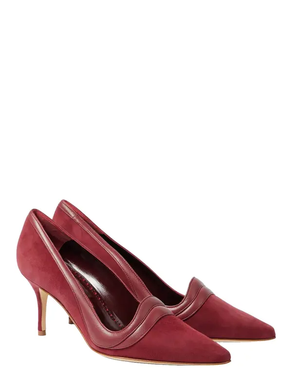 Manolo Blahnik Ajarafa 70 Pumps - Red