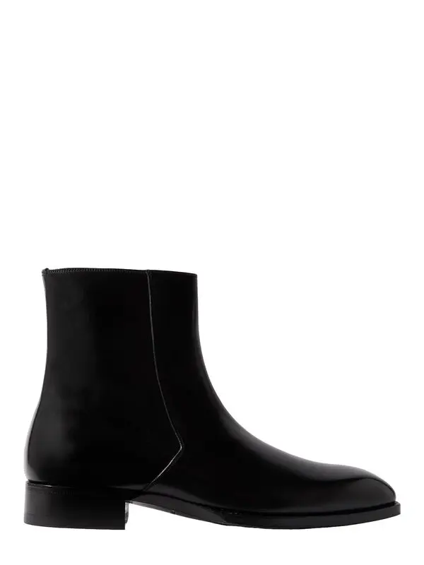 TOM FORD Elkan Leather Chelsea Boots - Black