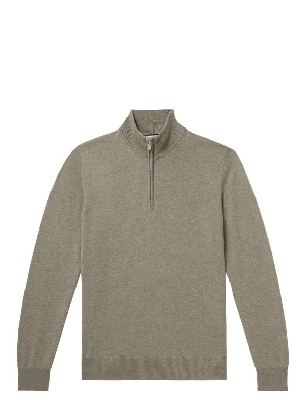 Brunello Cucinelli Cashmere Half-zip Sweater - Gray