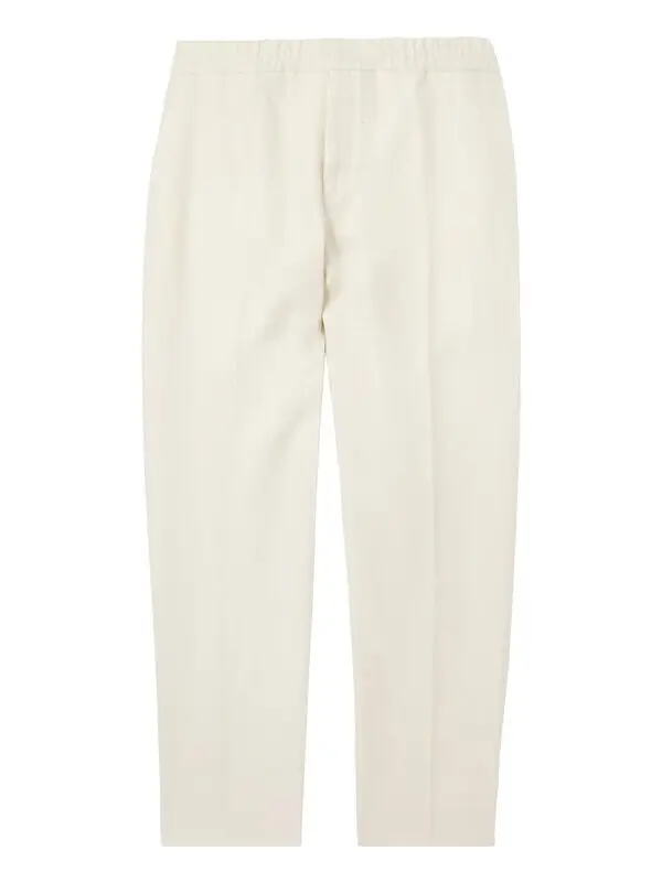 Zegna Tapered Oasi Linen Trousers - Neutrals