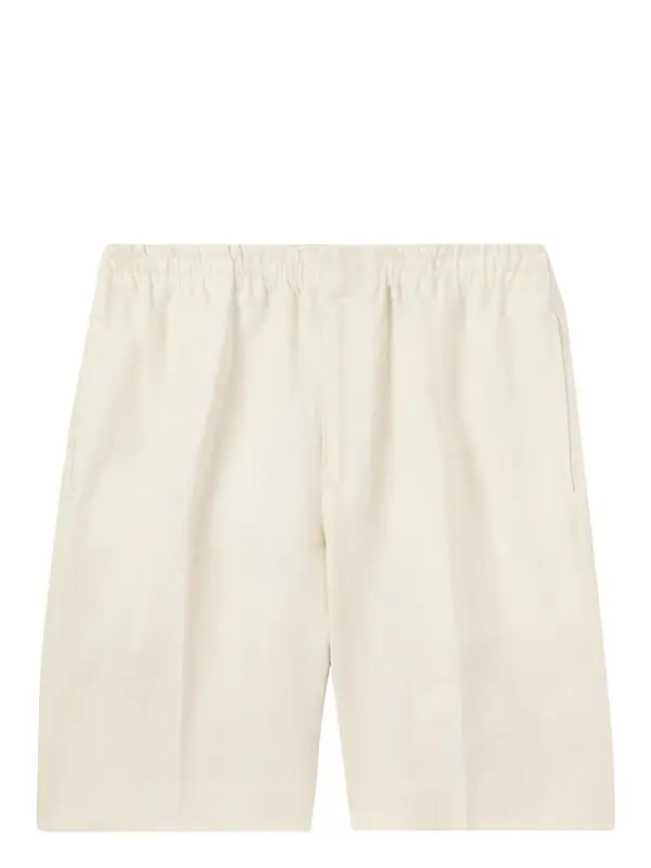 Zegna Straight-leg Oasi Linen Shorts - Neutrals