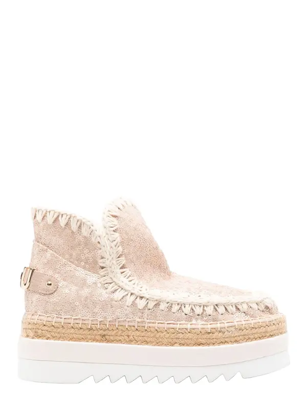 Mou Sequined Espadrilles - Neutrals
