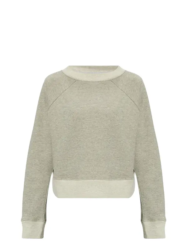 Victoria Beckham Logo-embroidered Boat-neck Sweatshirt - Grey