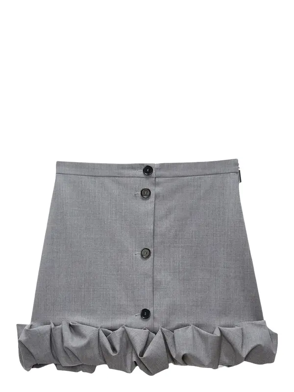 MSGM Ruffled Mini Skirt - Grey